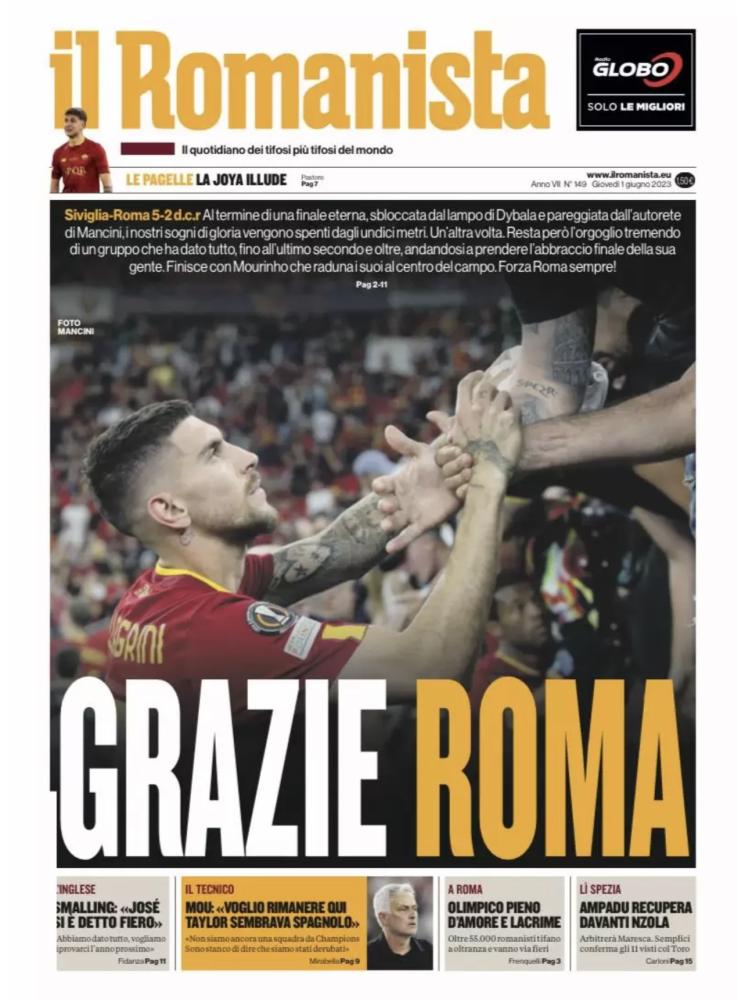 Roma, da "Che gli vuoi dire?" a "Maledetti rigori": le prime pagine dei ...